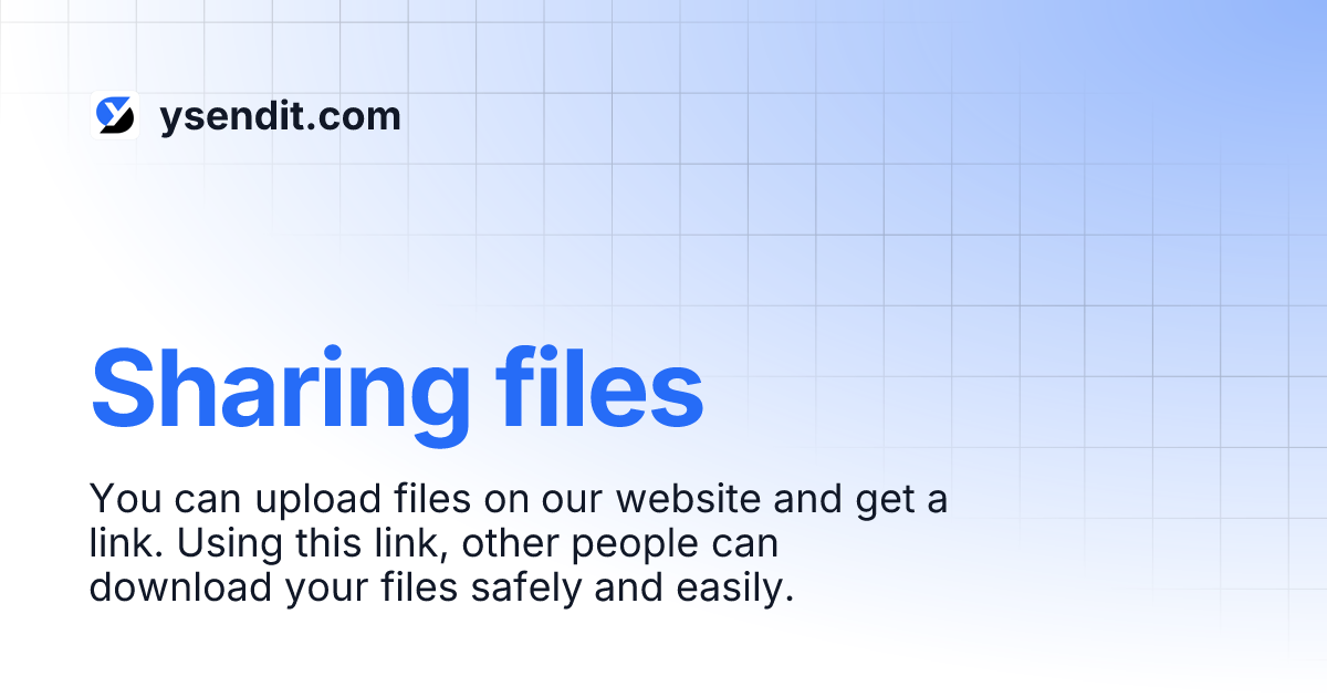 Sharing files | ysendit.com
